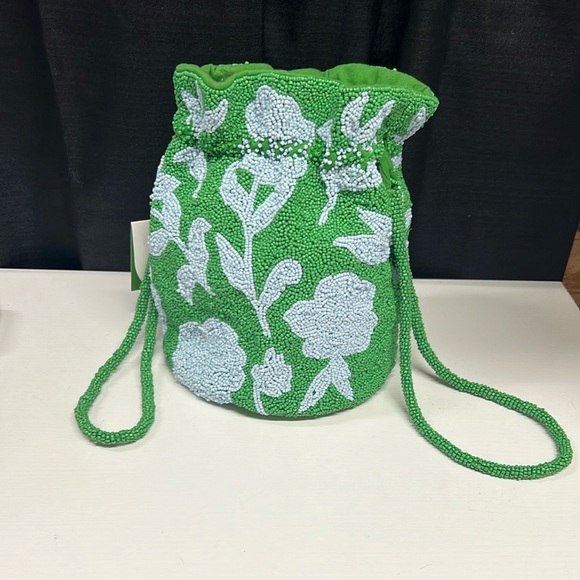 kate spade | Bags | Beaded Classic Rose Drawstring Bucket Bag Kate ...